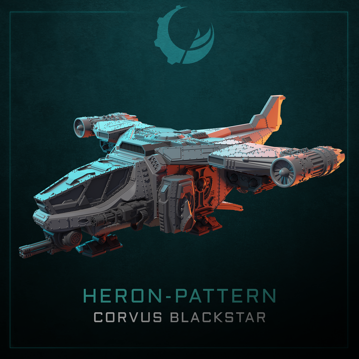 3D Printable Heron-Pattern VTOL Assault Carrier by Maelstrom Designworks